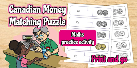 Canadian Money: Count and Compare Coin Amounts Activity