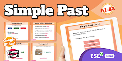 ESL Past Simple Tense Lesson [Kids, A2]