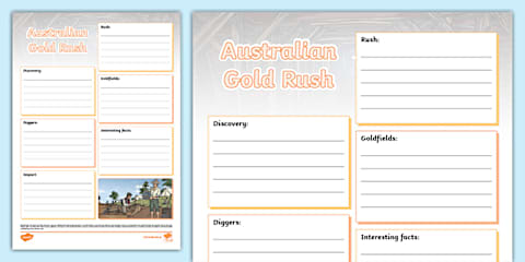 Gold Rush Australia Differentiated Worksheets