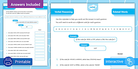 7+ Verbal Reasoning Pack