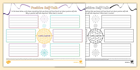 My Positive Self-Image Worksheet for 3rd-5th Grade