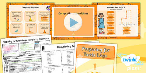 Turtle Logo Algorithm Computing Curriculum Vocabulary Poster