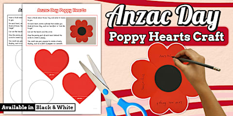 Anzac Day Poppy Template