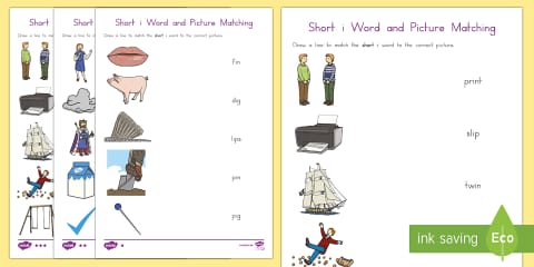 Phonics: Find the Short I Words Differentiated Worksheet