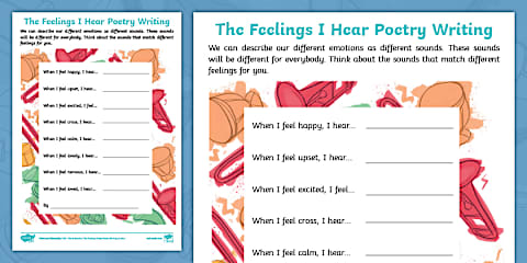 Poem about Emotions and Feelings Resource Pack