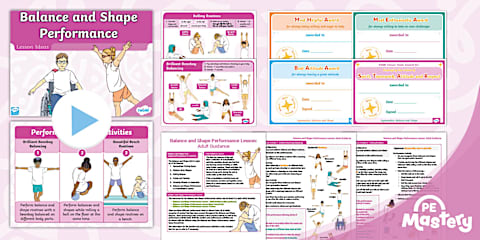 PE Mastery: Year 1 Gymnastics Balance and Shape Lesson 4 - Points and ...
