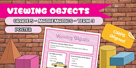 Grade 5 - Maths - Term 3 - Viewing Objects - Activity Sheet (CAPS Aligned)