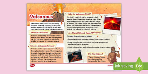 Volcano Layers Cross-Section Display Poster