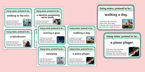 Differentiation in Drama - Things to Mime - CfE - Twinkl