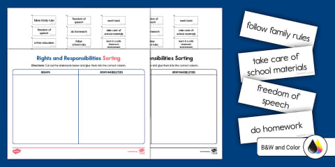 What Can You Do to Be a Good Citizen? Y Chart Worksheet