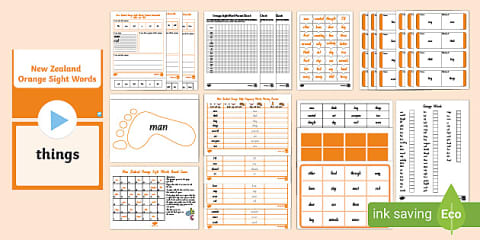 New Zealand Red Sight Word Checklist