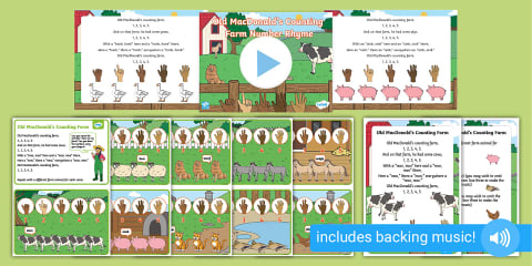 Old MacDonald's Counting Farm Number Rhyme PowerPoint