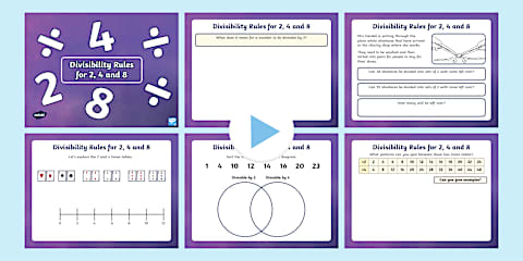 KS2 Divisibility Rules for 2, 4 and 8 Activity Sheets