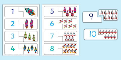 Numeral Matching Rocket Activity
