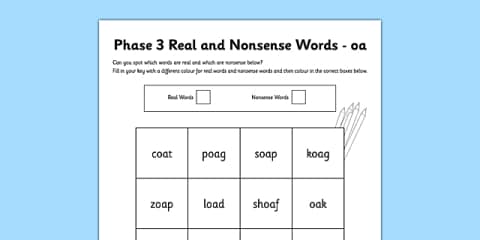 oa Phonics Sound | Worksheets | Primary Resources