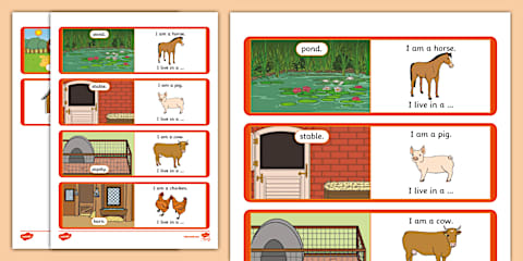 Animals and Their Homes Matching Cards