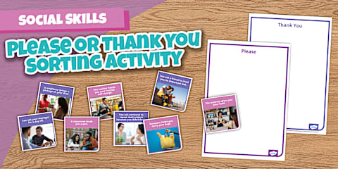 Using Please and Thank You Manners Clip Cards