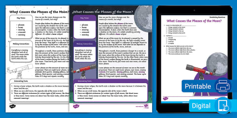 Second Grade All About the Moon Phases PowerPoint & Google Slides