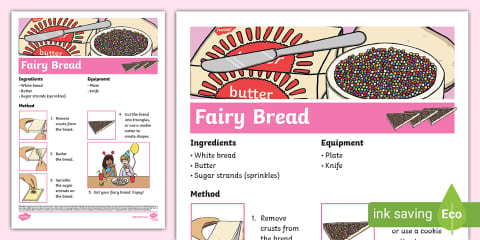 How to Make Fairy Bread Worksheet丨November Events丨Australia