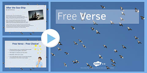 Level 3 Writing: Poetry - Free Verse Worksheet