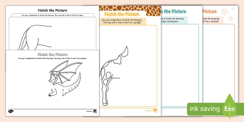Finish The Drawing Creative Worksheet