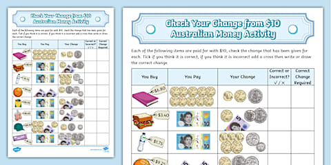 Australian Coins and Notes Printable Resource Pack