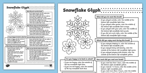 Snowflake Poem Winter Handprint Activity Poster