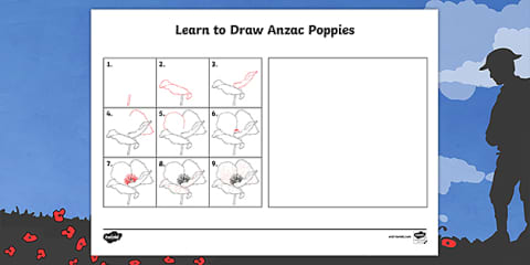Learn How to Draw Anzac Ted Activity