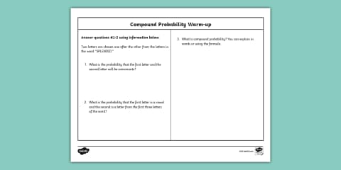 Seventh Grade Compound Events Assessment