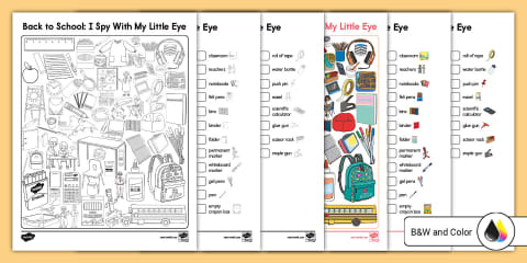 Back to School I Spy Activity