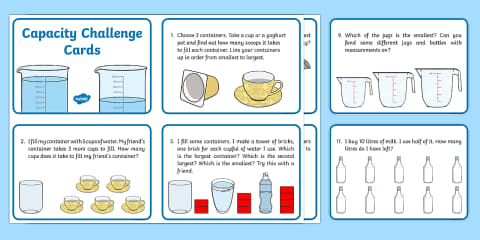 How Much Does It Hold? Capacity Worksheets