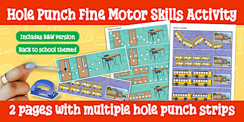 Pirates Hole Punch Fine Motor Skills Activity