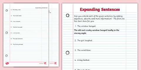 Expanding Sentences PowerPoint