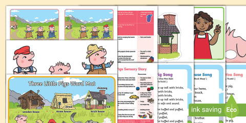 The Three Little Pigs Story with Pictures - eBook