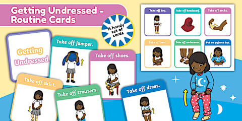 Getting Dressed Routine Cards (Girls)