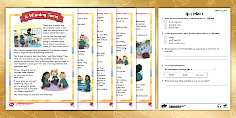 A Winning Team Story Sequencing Activity