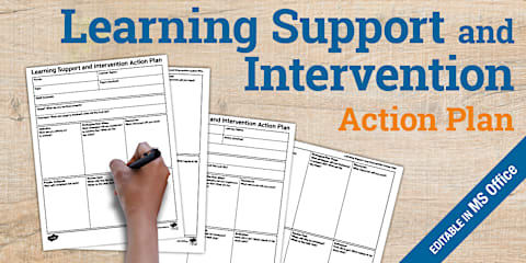 Student Learning Support and Intervention Action Plan Template for ...