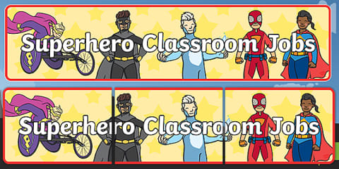 Alphabet Challenge Superhero Display Banner