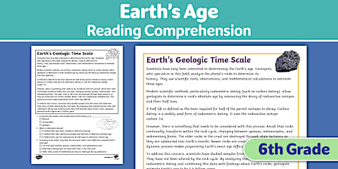 Geologic Time Scale Chart for 6th-8th Grade