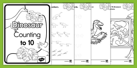 Dinosaur Dig Count and Graph Worksheet