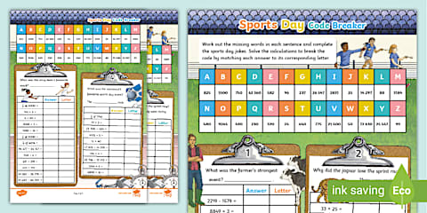 Year 3 Sports Day Code Breaker Activity