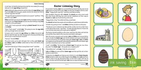 'The Story of Easter' Differentiated Reading Comprehension Activity