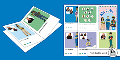 ASL Jobs Cut and Paste Worksheet