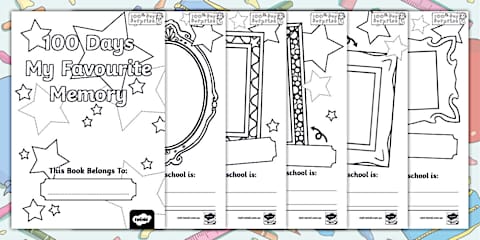 100th Day Surprise – 100 Days Book Memory Templates