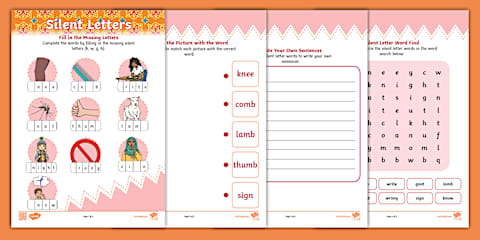 Silent Letters Worksheet Pack