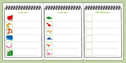 Dinosaurs and Prehistoric Animals Caption Writing Activity