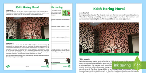 Keith Haring Inspired Art Challenge and Collage Activity Pack