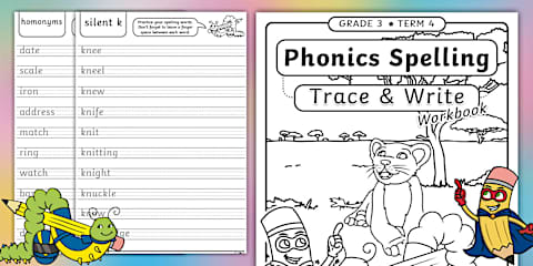 Grade 3 English Term 4 Phonics Spelling Trace and Write Booklet (CAPS ...