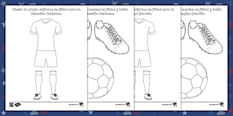 Hojas para colorear: jugadores de fútbol