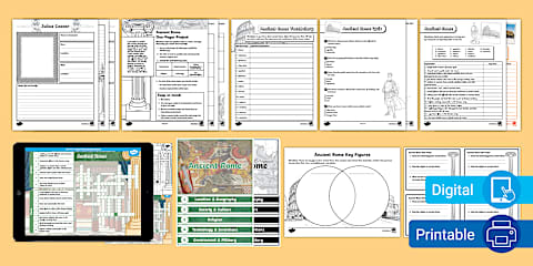 Ancient Rome to 44 BCE Reading Passage and Map Labeling Activity for ...